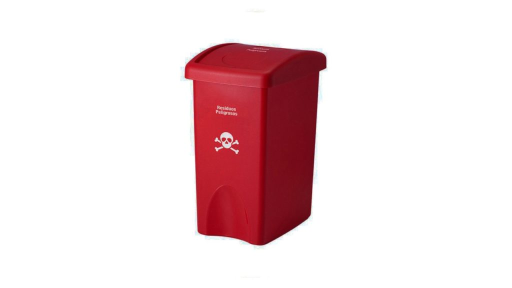 BASURERO PLASTICO 35 LTS ROJO COD.140 – Basureros para Reciclaje y ...