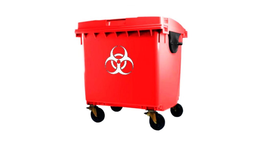 BASURERO INDUSTRIAL 660 LTS ROJO COD. 81 – Basureros para Reciclaje y ...